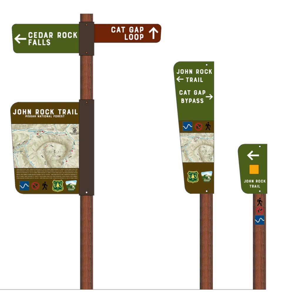 John Rock Trail/Cat Gap Loop Wayfinding Signage - Studio Main LLC