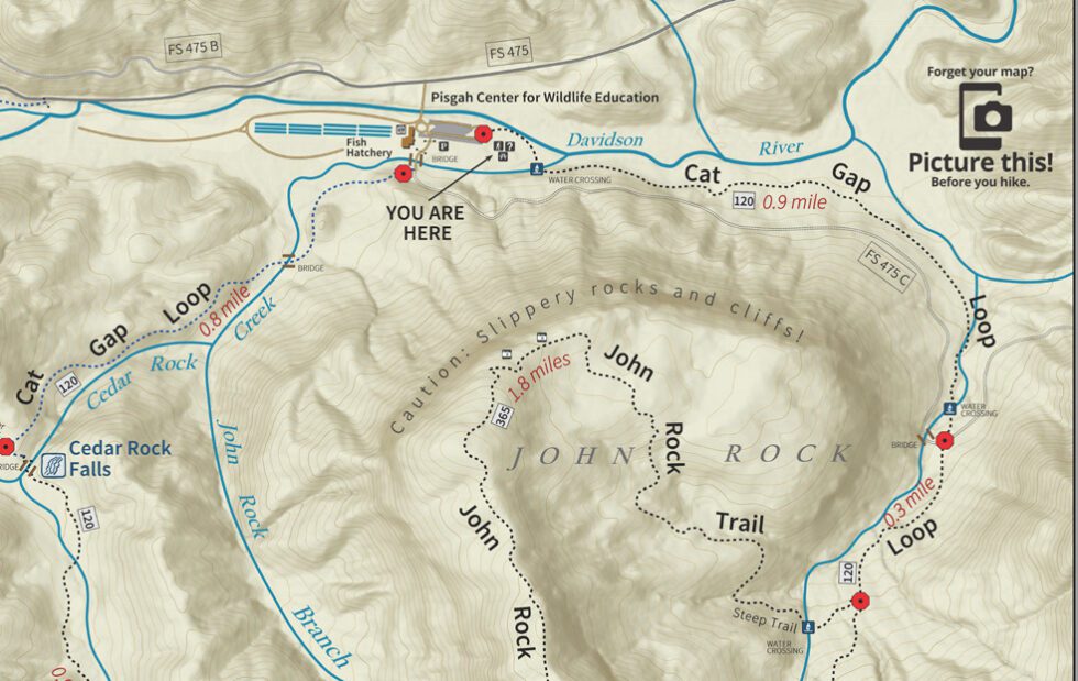 John Rock Trail/Cat Gap Loop Wayfinding Signage - Studio Main LLC